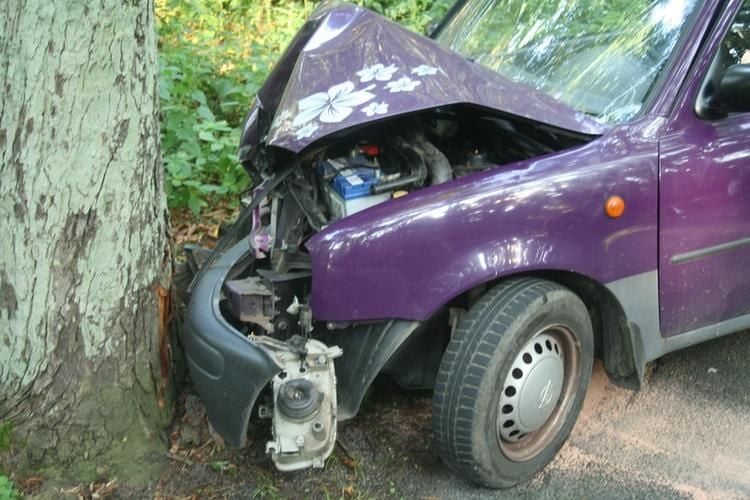 Auto kracht gegen Baum