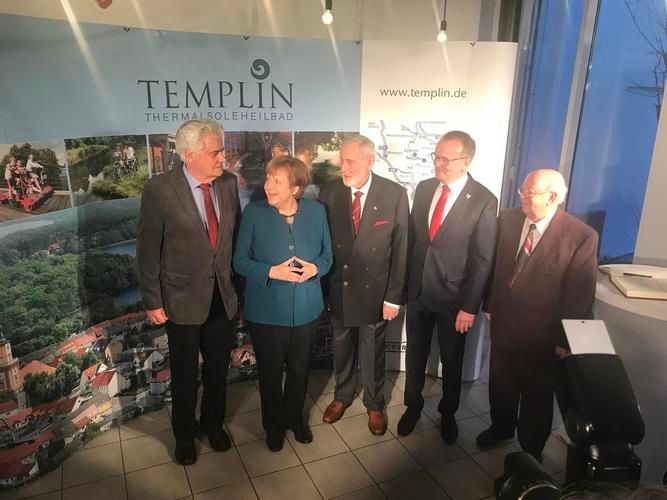 Angela Merkel in Templin eingetroffen