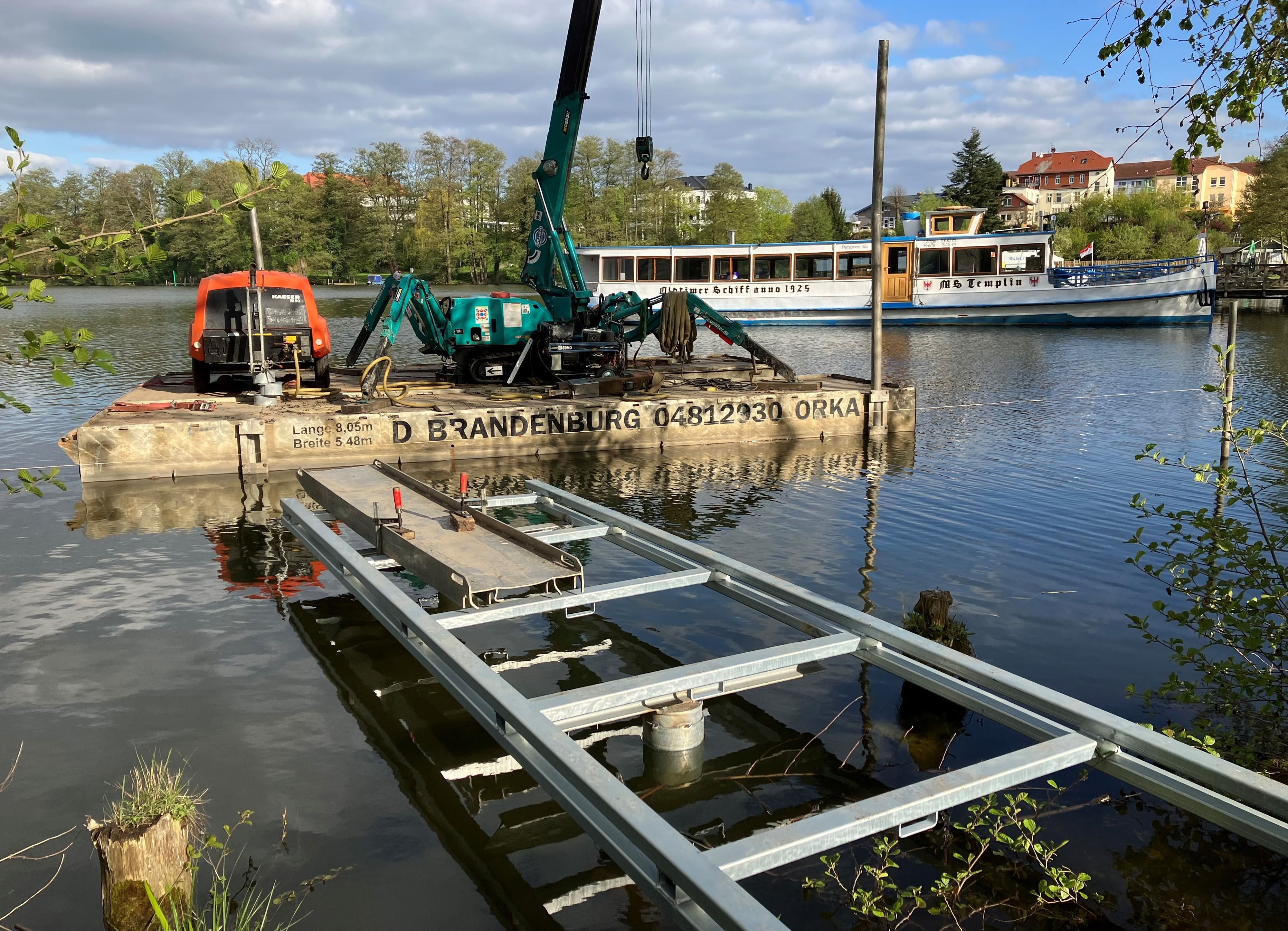 Bau des neuen Anlegesteges im Stadthafen verzögert sich