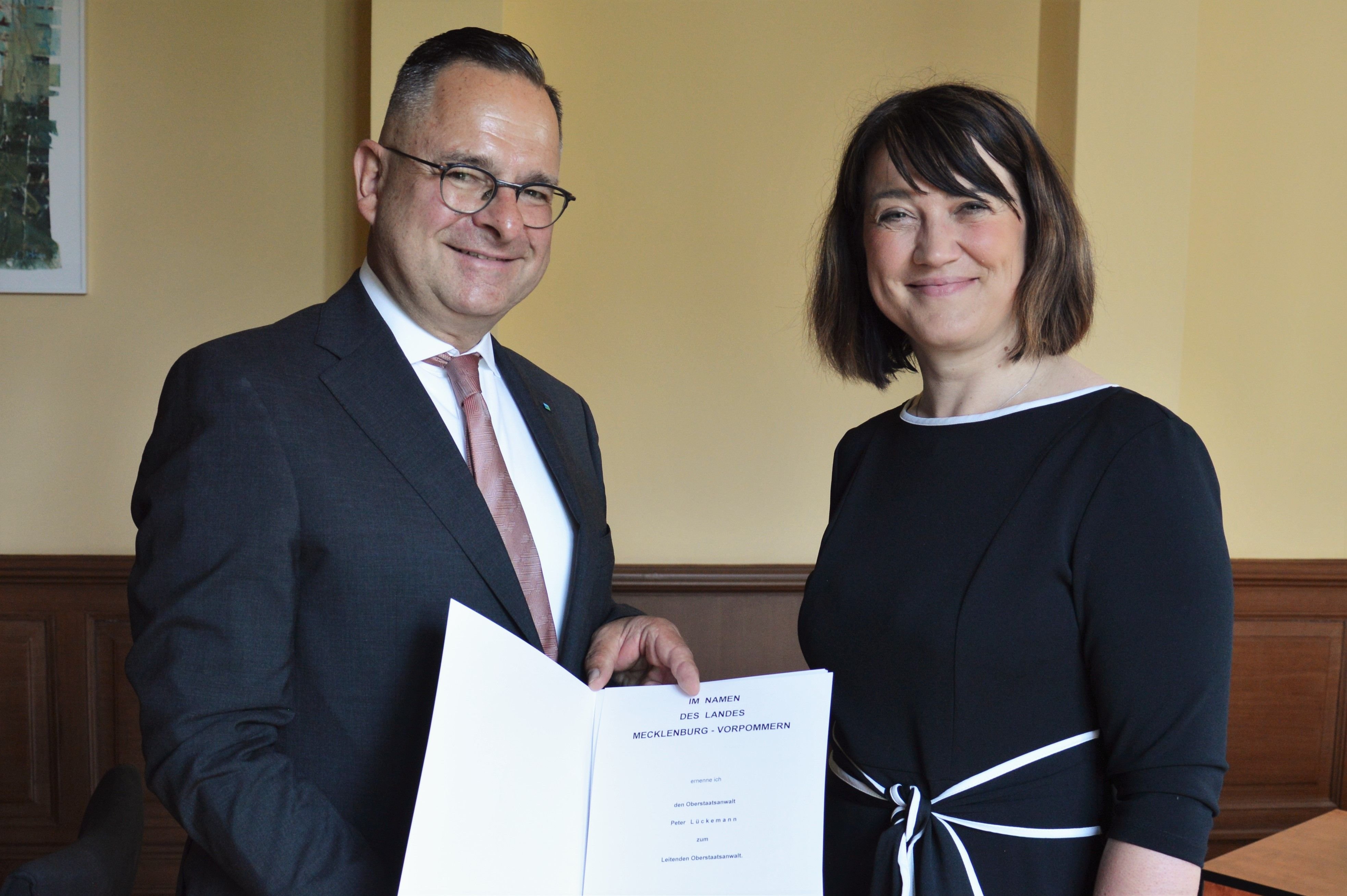 Neuer Leitender Oberstaatsanwalt in Neubrandenburg ernannt