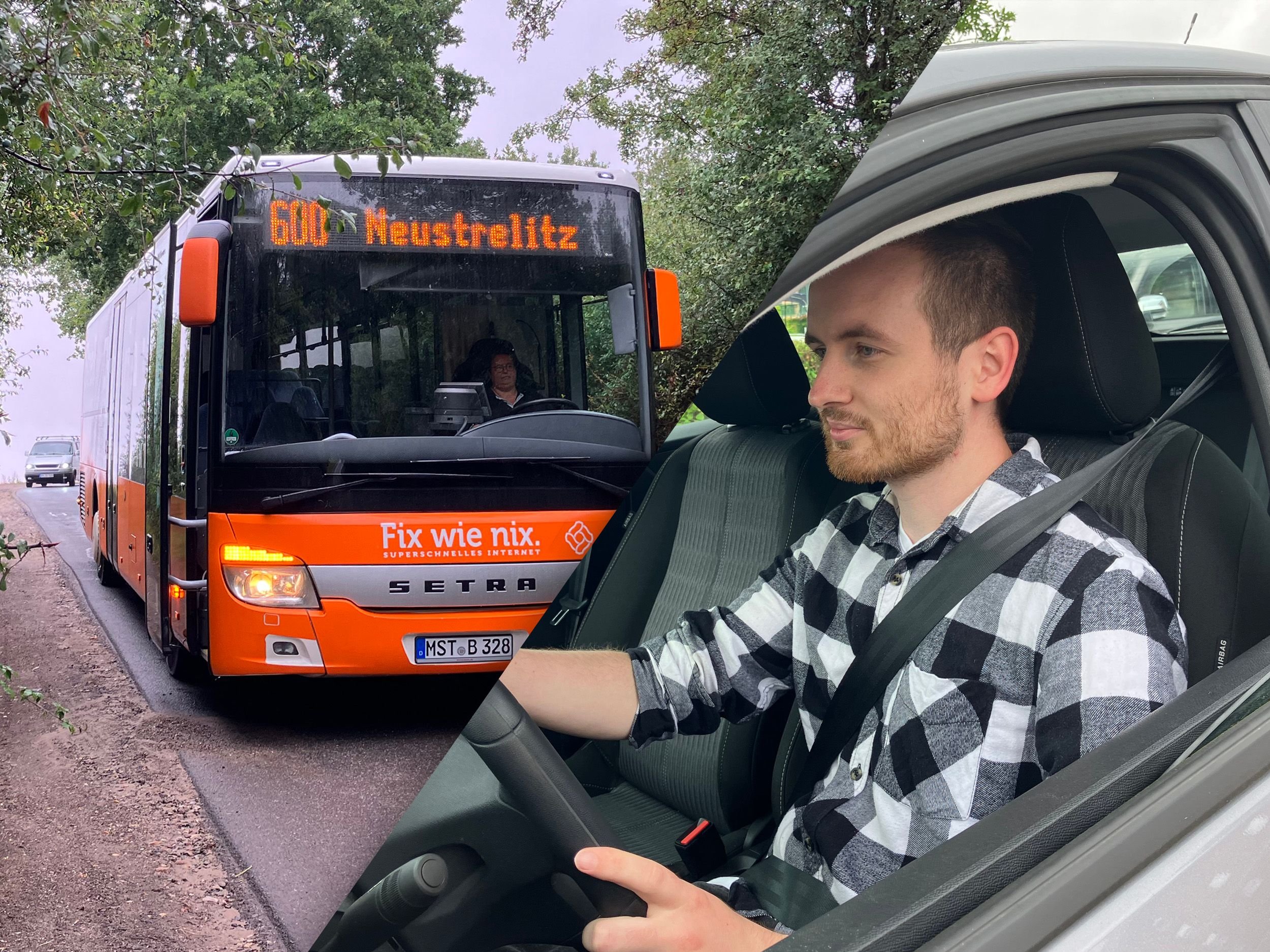 Mit Bus oder Auto – welche B96-Umleitung dauert länger?