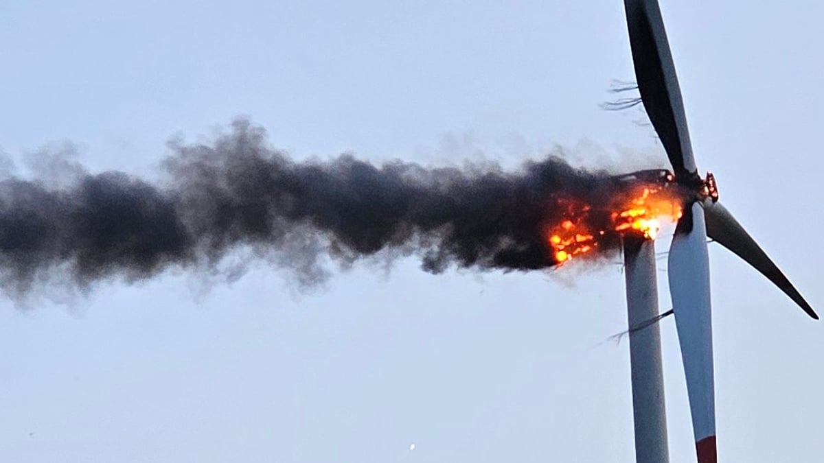 Zweiter Windrad-Brand an einem Tag – dieses Mal in der Seenplatte