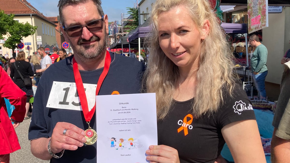 MS-Patient erfüllt sich beim Crivitzer Stadtlauf einen Traum