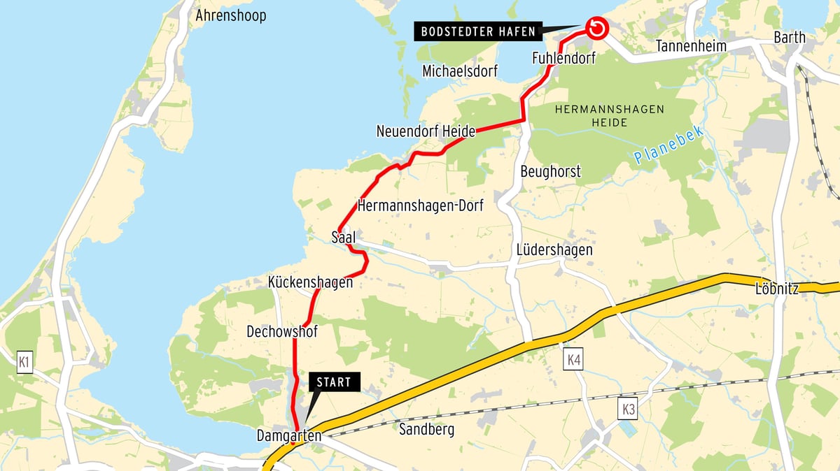 Der Saaler Bodden ist ideal für eine stressfreie Radtour.